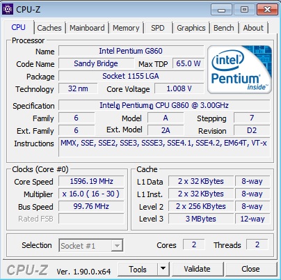 CPU Intel Pentium G860 @3.00GHz - IT-HUT - ThaiPick