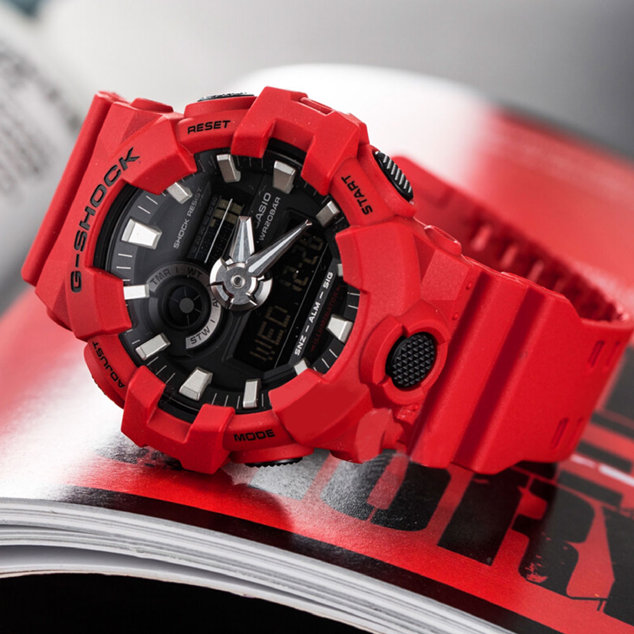 นาฬิกาข้อมือ รุ่น GA-700-4A สีแดง รับประกันห1ปี - Casio watch16888 ...