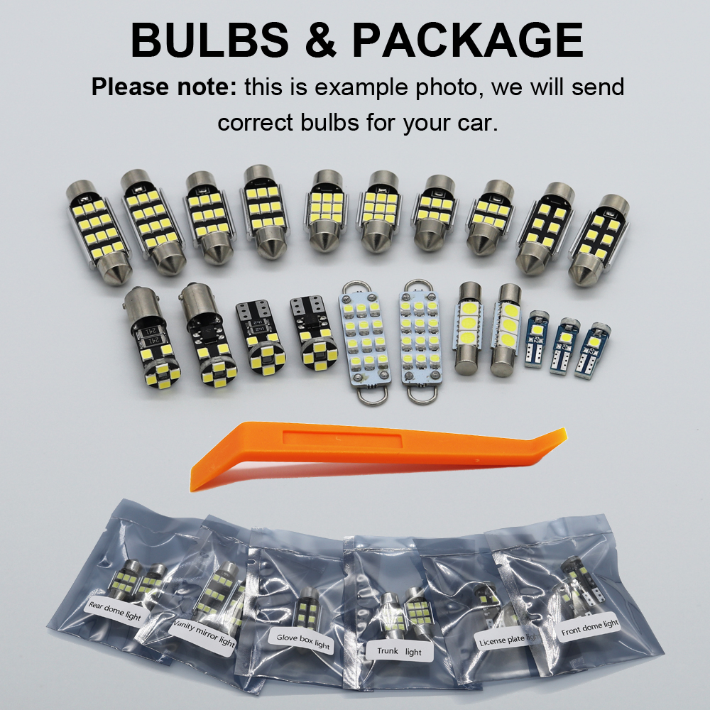 8Pcs LED Interior Light Bulb Kit For Toyota Hilux AN120 AN130 2016 2017 ...