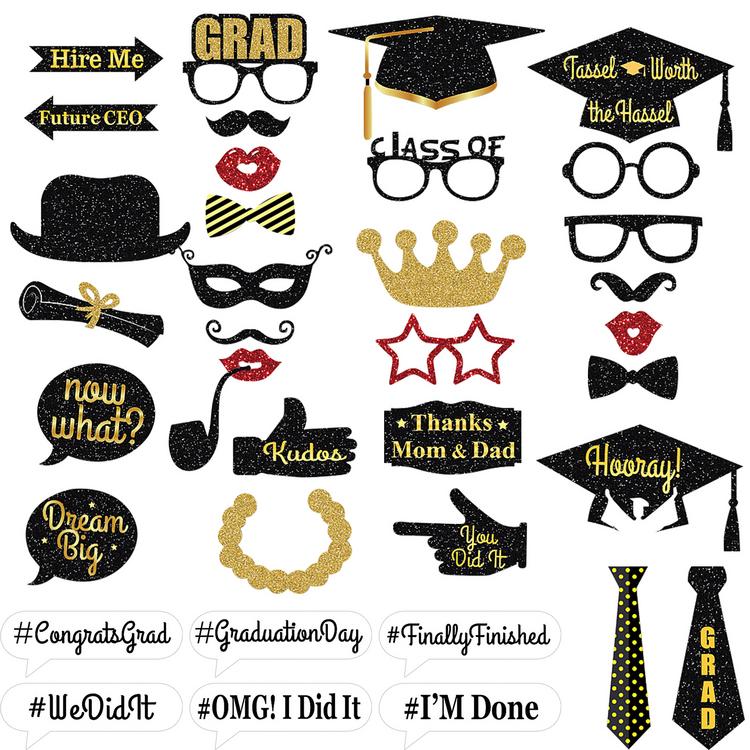 2022 Graduation Photo Props 31Pcs Graduation Photo Booth Props 2022 ...