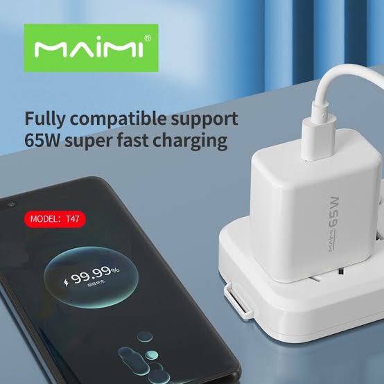 ชุดชาร์จเร็ว Maimi รุ่น T47 ชาร์จเร็ว ชาร์จด่วน 65W Micro TypeC หัวชาร์จพร้อมสายชาร์จ ใช้ได้กับ ...