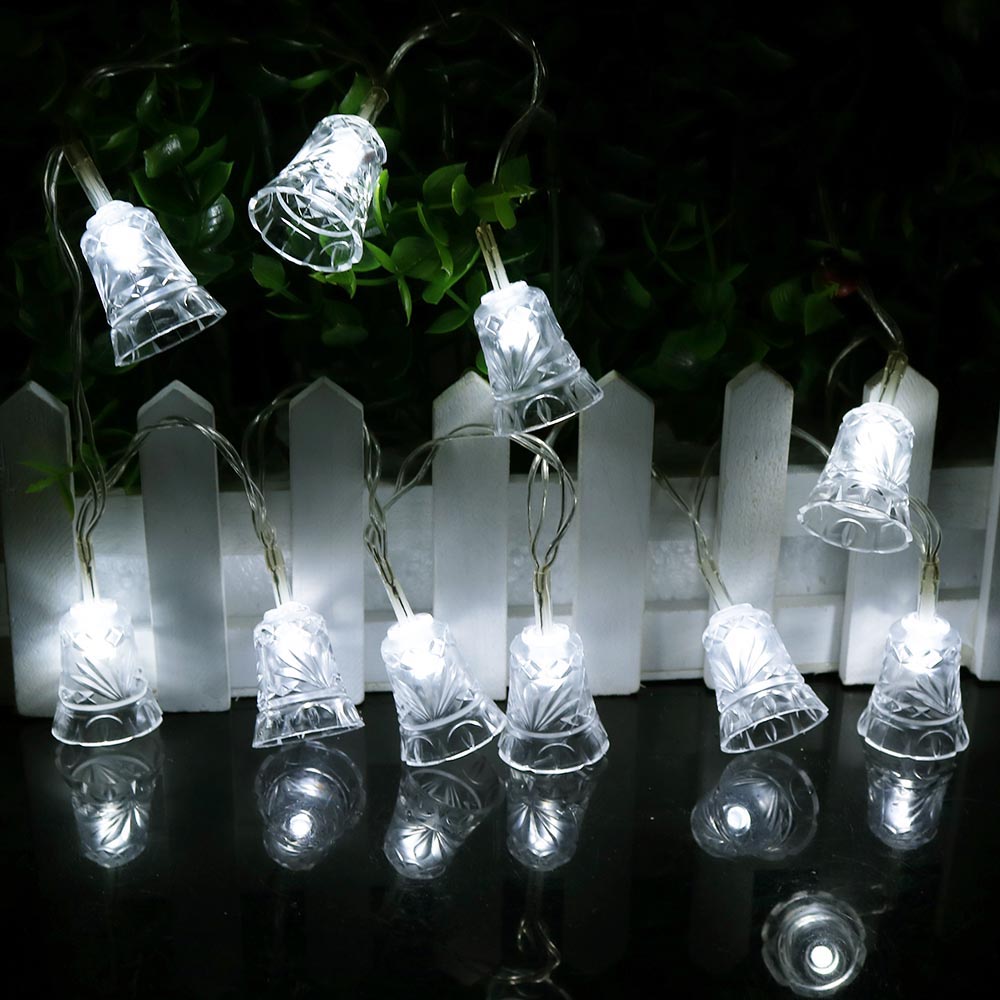 Led Christmas Lights Mini Bells Garland 1.5m 3m 6m Fairy String Lights ...