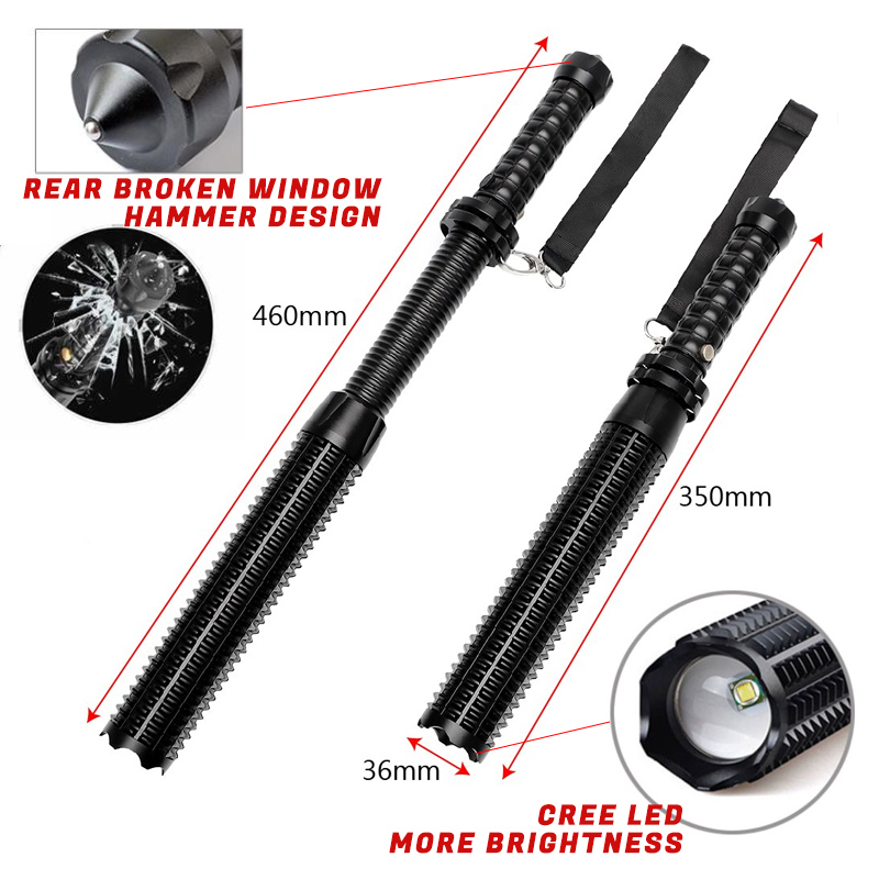 Baseball Bat LED Flashlight CREE L2 Super Bright Zoomable waterproof ...
