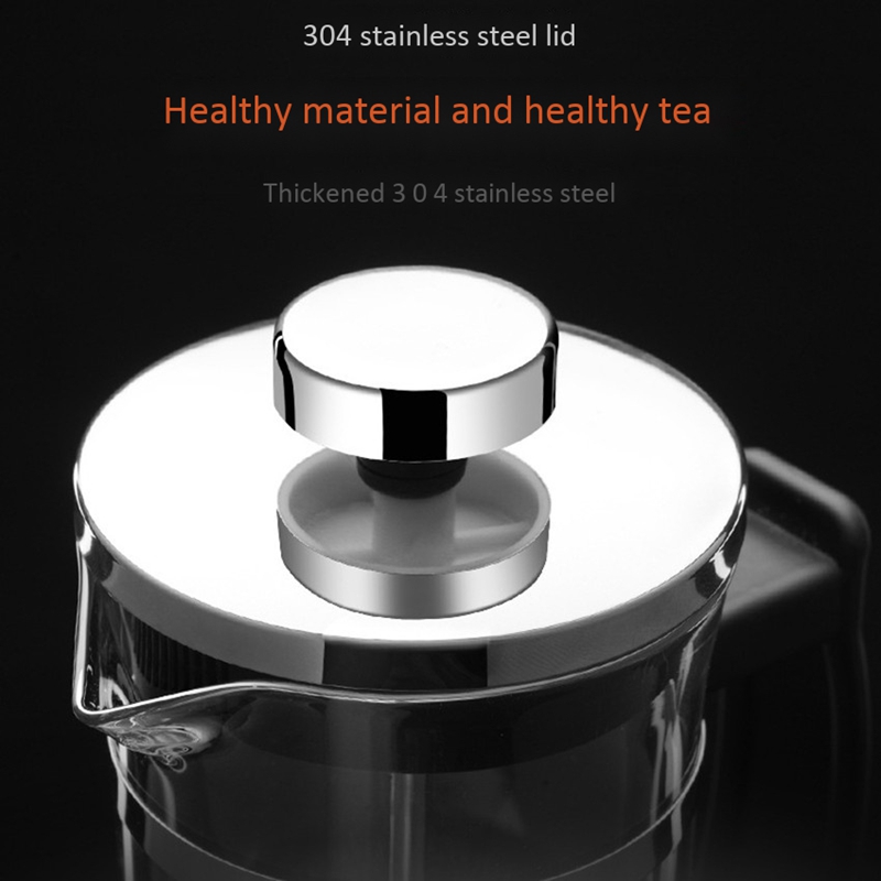 Manual Coffee Espresso Maker Pot,Stainless Steel Glass Teapot French ...