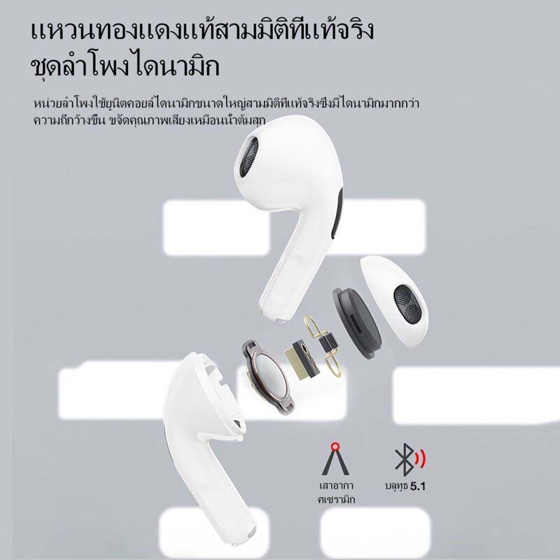Mini Pro 6 TWS หูพังไร้สาย หูฟังบลูทูธ สำหรับ ios Samsung oppo vivo ...