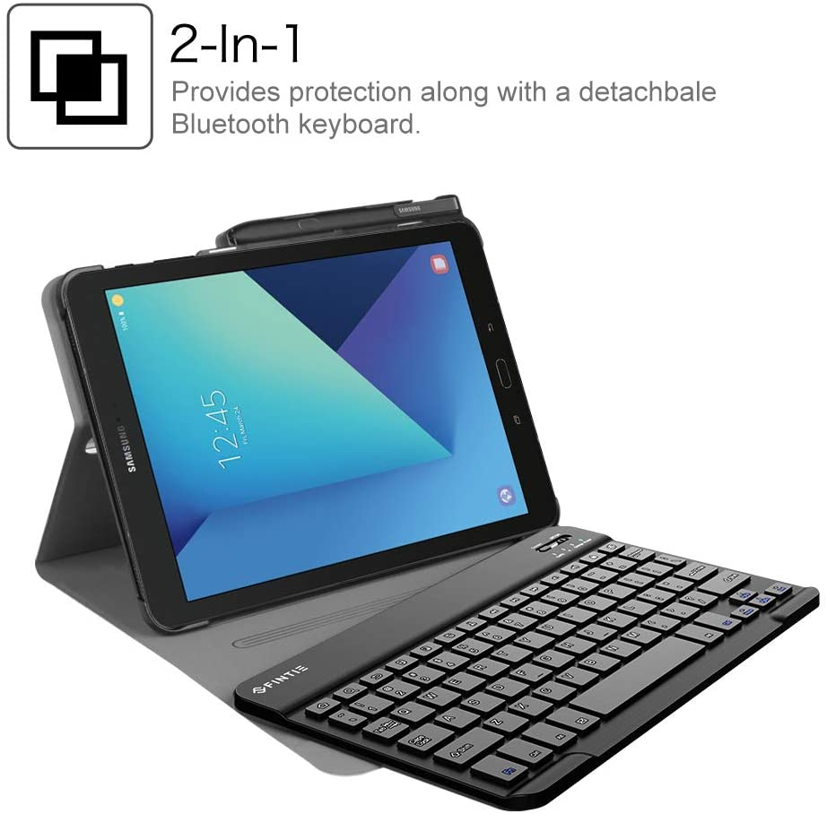 เคสคีย์บอร์ด Fintie สำหรับ Samsung Galaxy Tab S3 9.7 2017 (รุ่น SM-T820 / T825 / T827), ฝาครอบขา ...