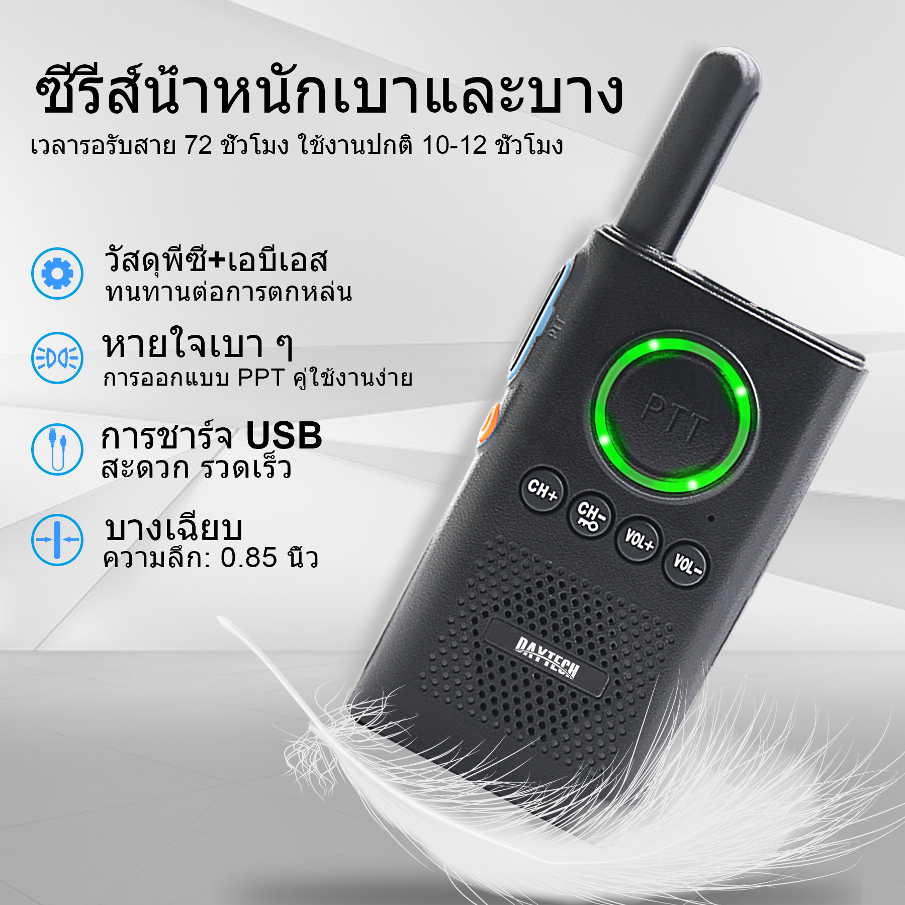 ส่งไวจากไทย เครื่องส่งรับวิทยุ Daytech ระบบอินเตอร์คอมไร้สาย ...