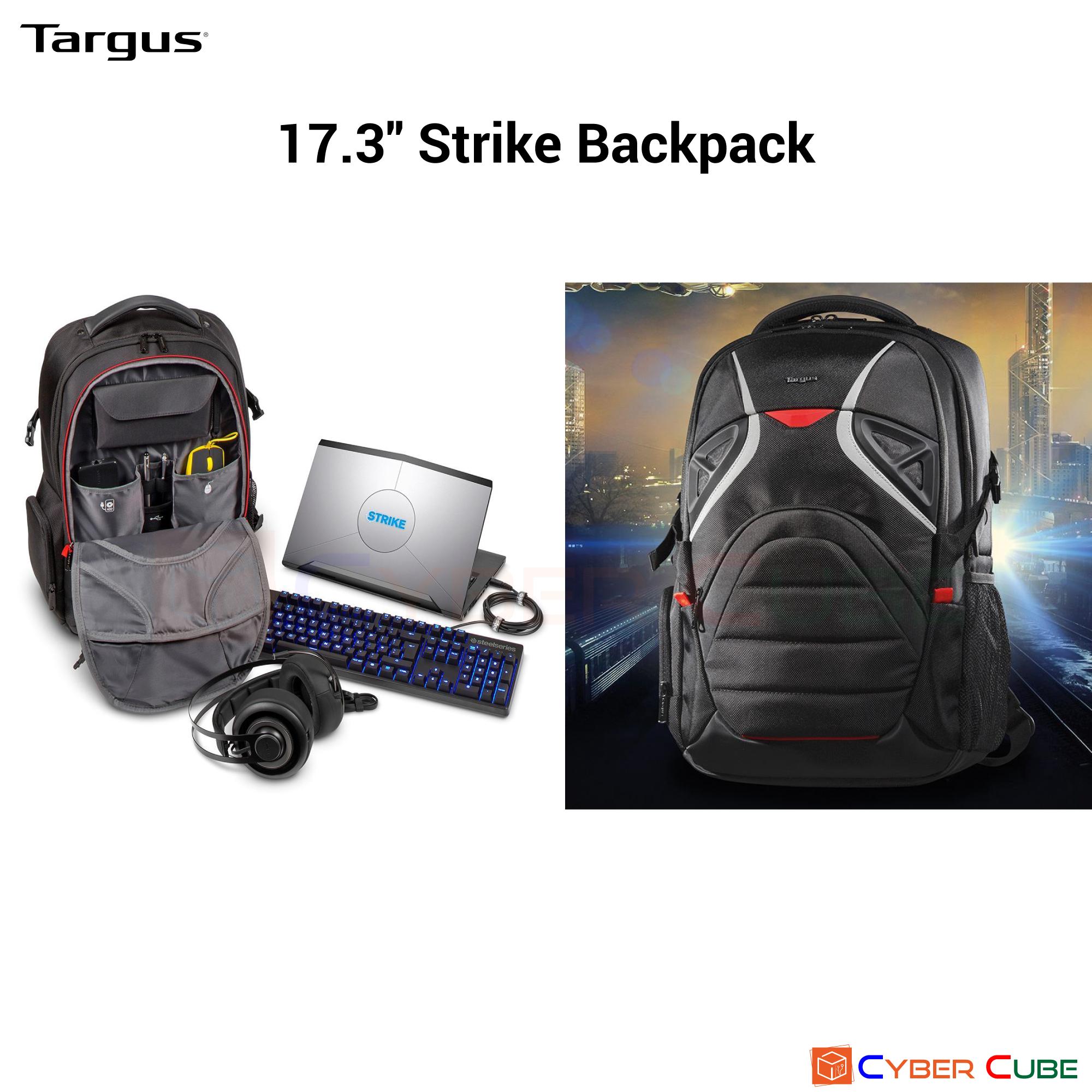 Targus ( TSB900 ) 17.3 Strike Gaming Laptop [Black / Red] Backpack (กระเป๋าใส่โน้ตบุ๊ค สไตล์เกม ...
