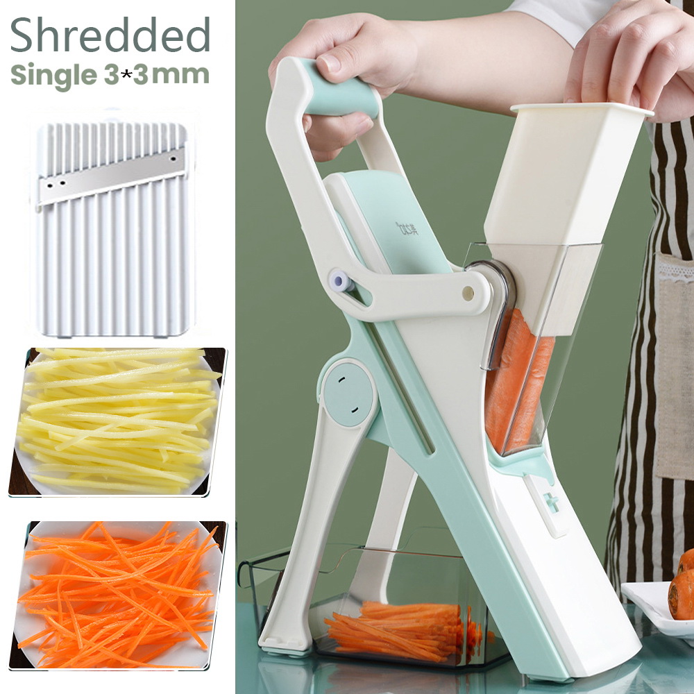 [COD][จัดส่งฟรี]5 in 1 Vegetable Cutter Kitchen Accessories Mandoline ...