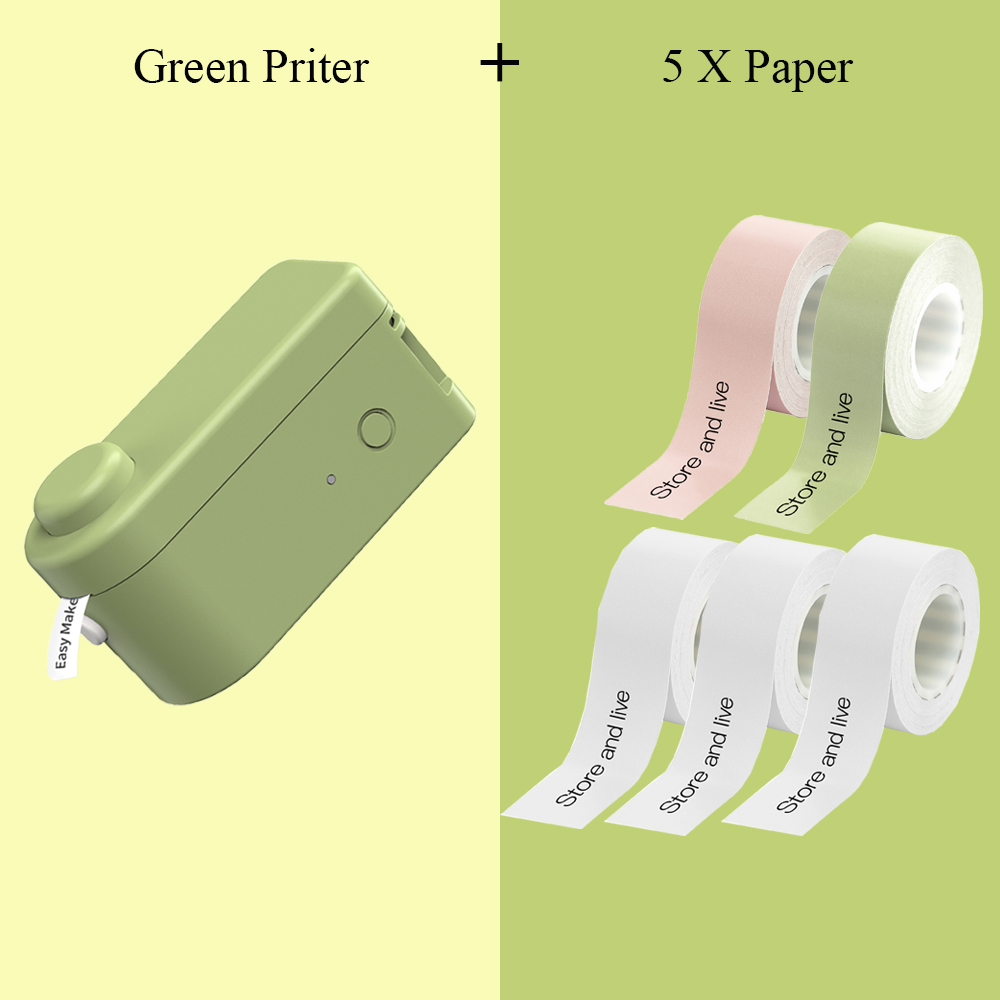 Label Maker Portable Mini Pocket Printer Thermal Label Printing Machine ...