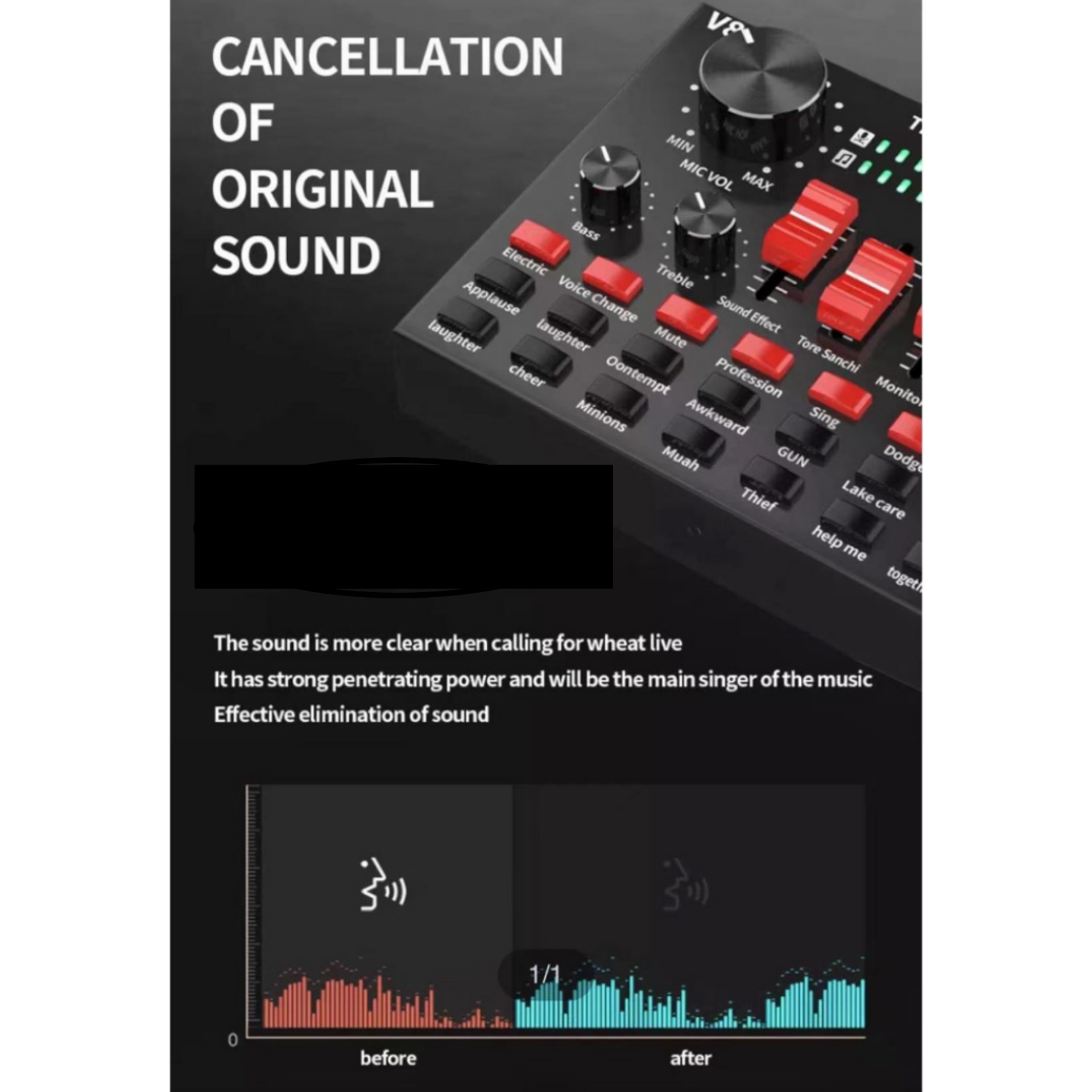 V8S Audio Live Sound Card การ์ดเสียง for Phone Computer USB Headset ...