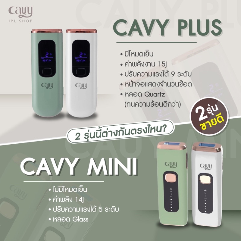 CAVY PLUS IPL เครื่องเลเซอร์กำจัดขน หน้าใส ลดสิว 3 ฟังก์ชัน พร้อมโหมด ...