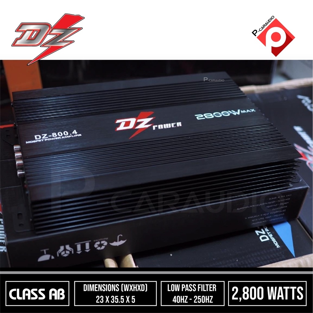 แอมป์รถยนต์ DZ POWER รุ่นDZ-800.4 กำลังขับ2200 วัตต์ เพาเวอร์แอมป์ ...
