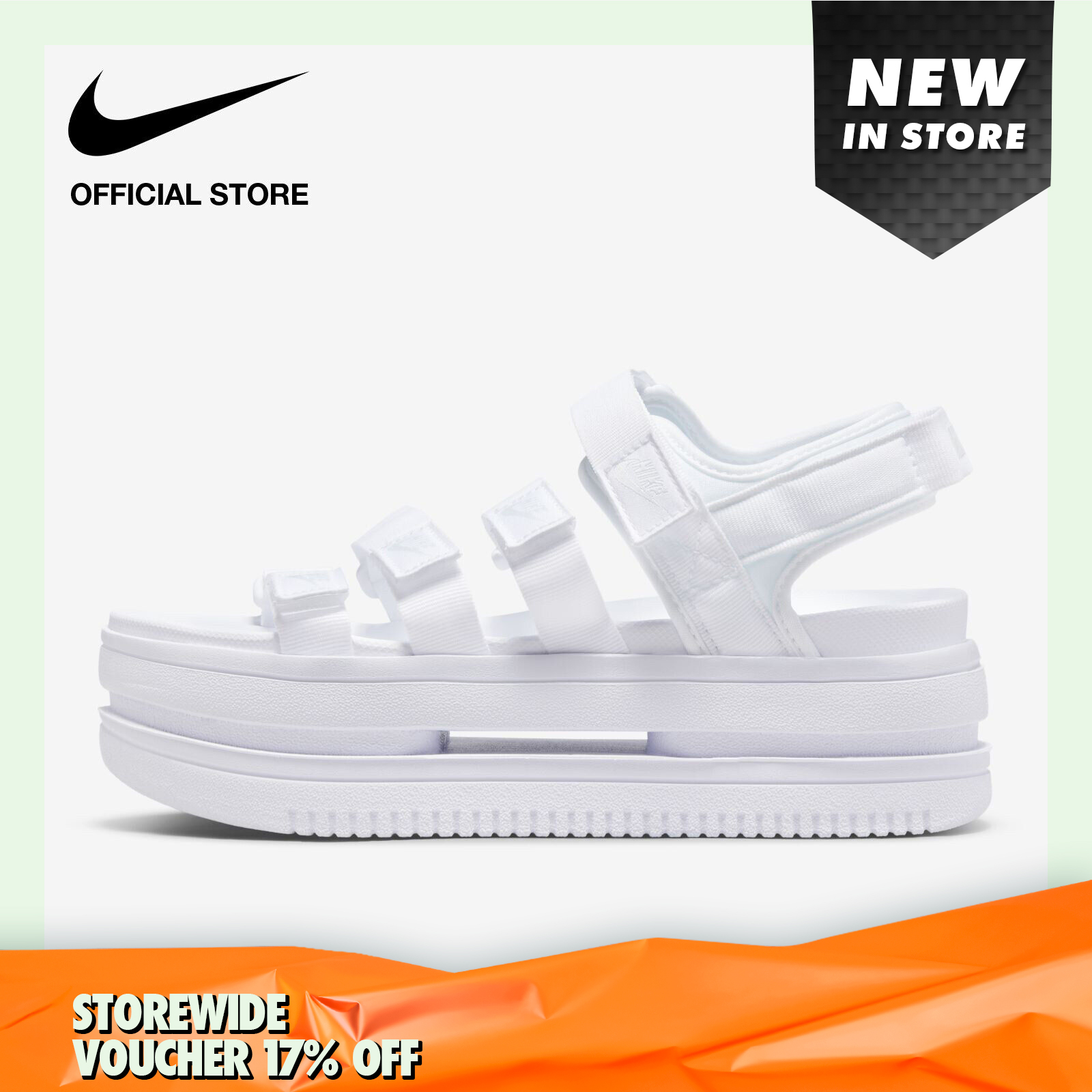 Nike Womens Icon Classic Sport Sandals White Nike Thaipick