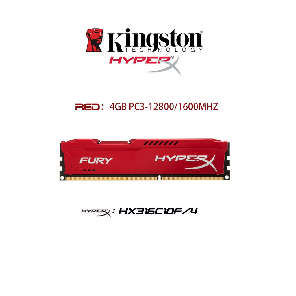Kingston HyperX FURY Desktop RAM DDR3 4GB 8GB 1600MHZ 1866MHZ Desktop Memory DIMM RAM - Double ...