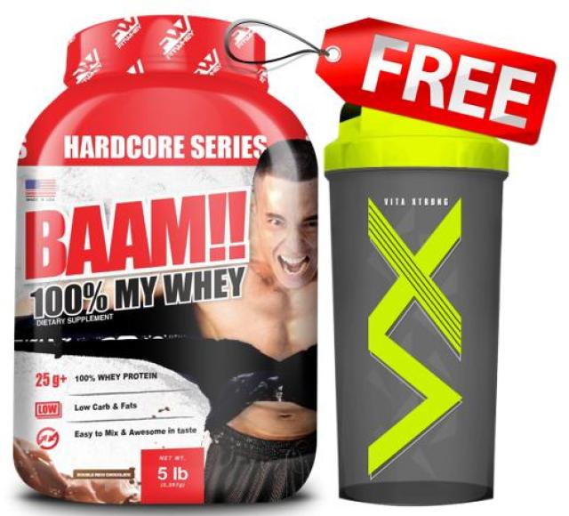 เปรียบเทียบราคา BAAM 100% MY WHEY Chocolate 5 LB Free Shaker