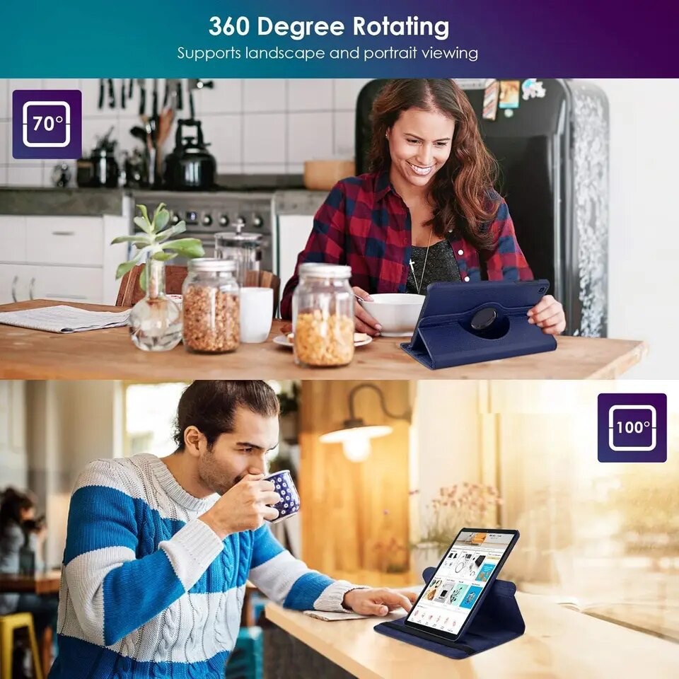 เคส สำหรับ Samsung Galaxy Tab A9 (2023) 8.7inch หมุนได้ 360 องศา For ...