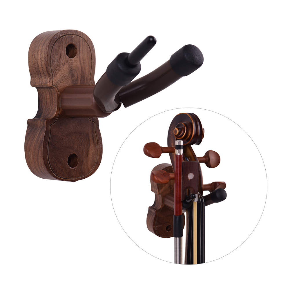 Wall Mount Violin Fiddle Viola Hanger Hook Keeper with Bow Holder ...