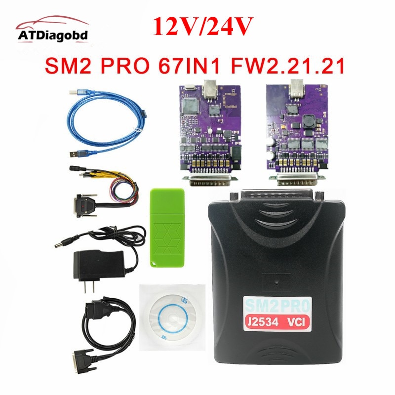 Newest SM2 Pro J2534 VCI ECU Programmer ReadWrite ECU 67IN1 BENCHFLASHOBD SCANMATIK No Need ...