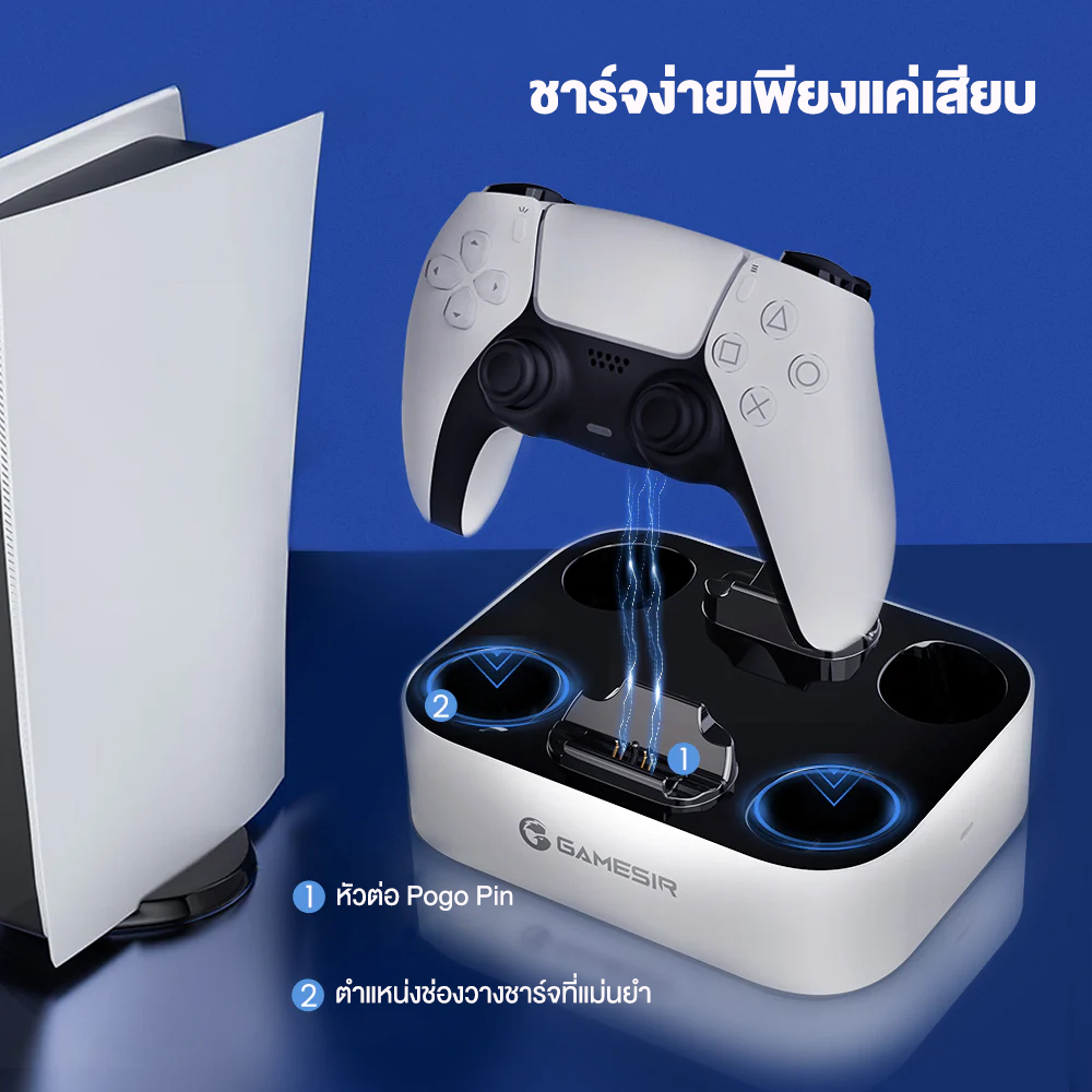 GameSir ZHP501 PS5 Dual Controller Charger Station แท่นชาร์จสำหรับจอย ...