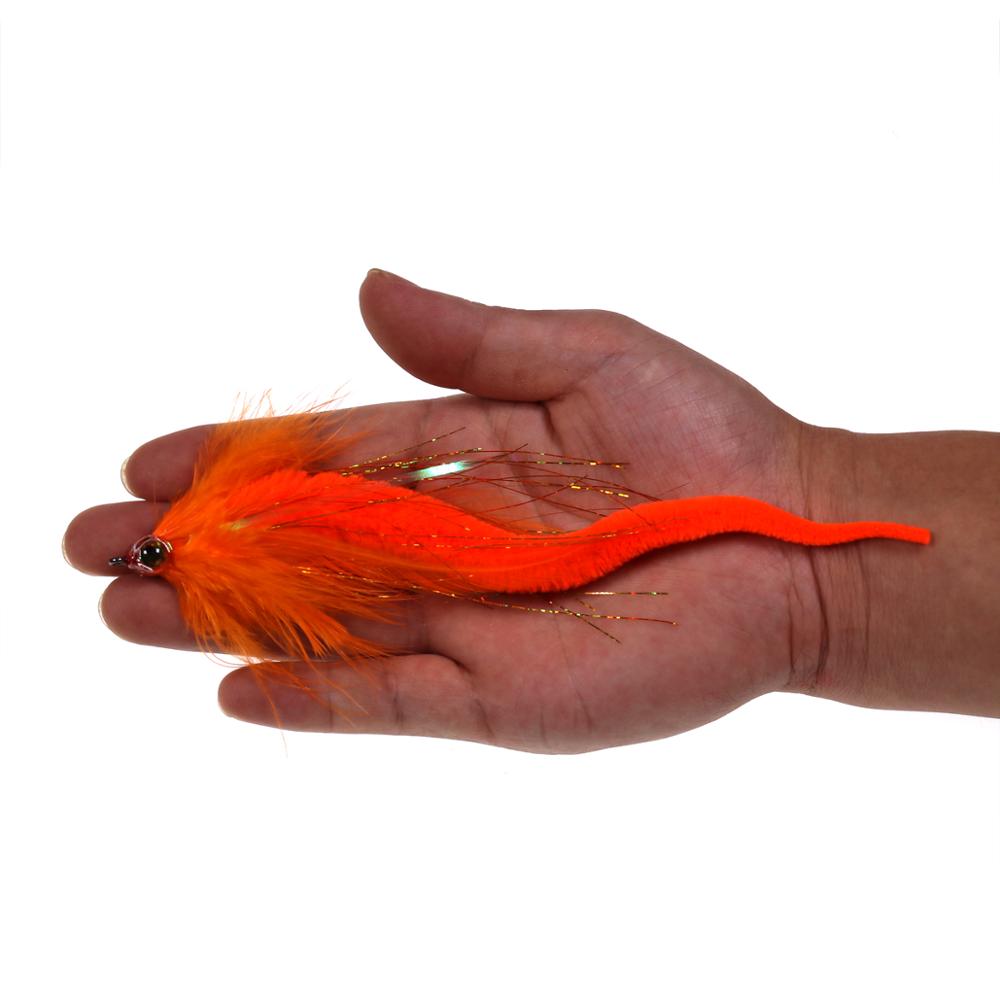 Elllv 1PC/2PCS #2/0 Dragontail Streamers Flies for Bass Muskie Pike ...