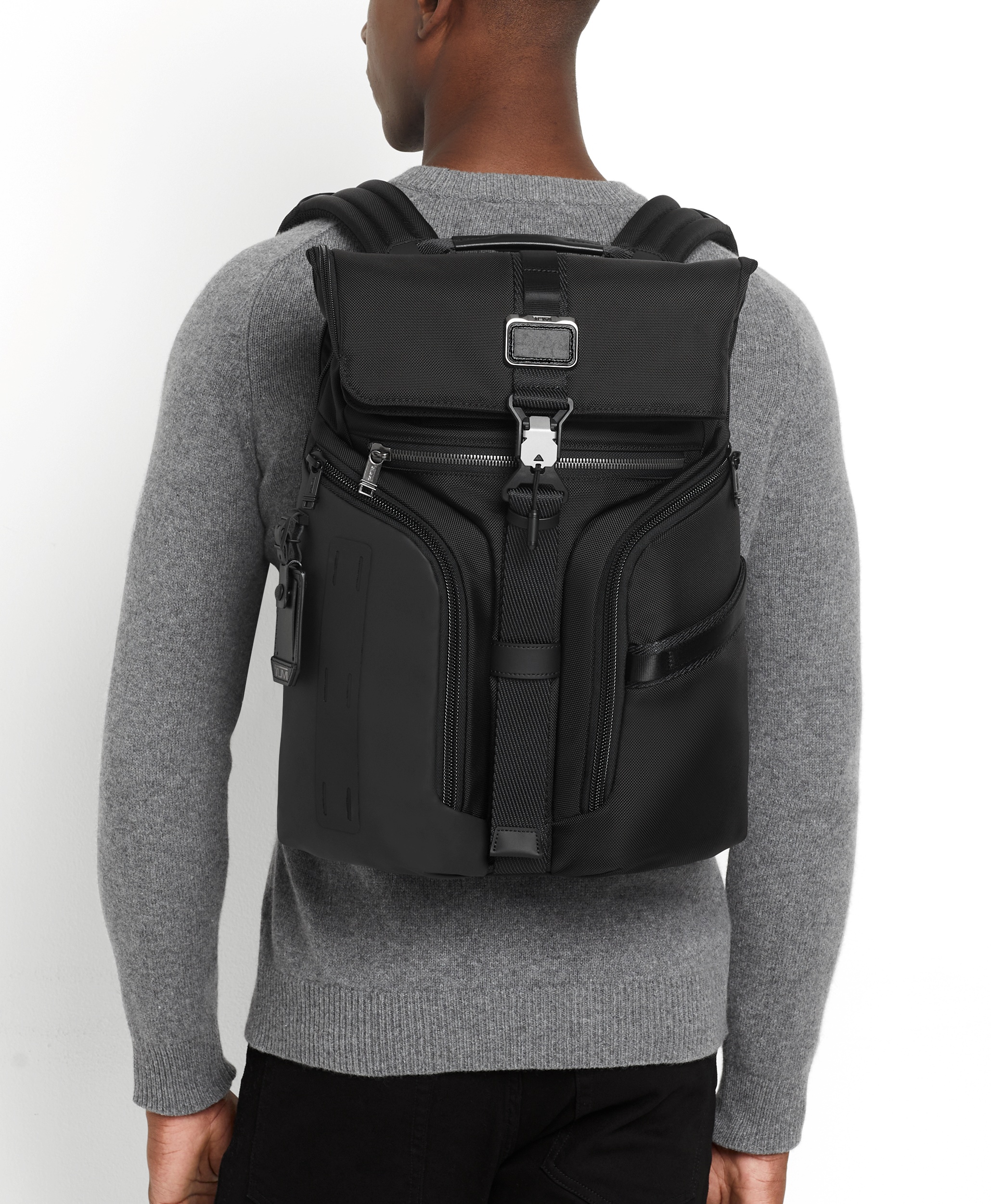 Alpha Bravo Logistics Flap Lid Backpack Black - TUMI - ThaiPick