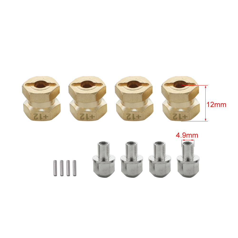 [Ready Stock] 4pcs Aluminum RC Car 12mm Hex Wheel Hub Drive Adaptor 15/20/25mm Extension ...