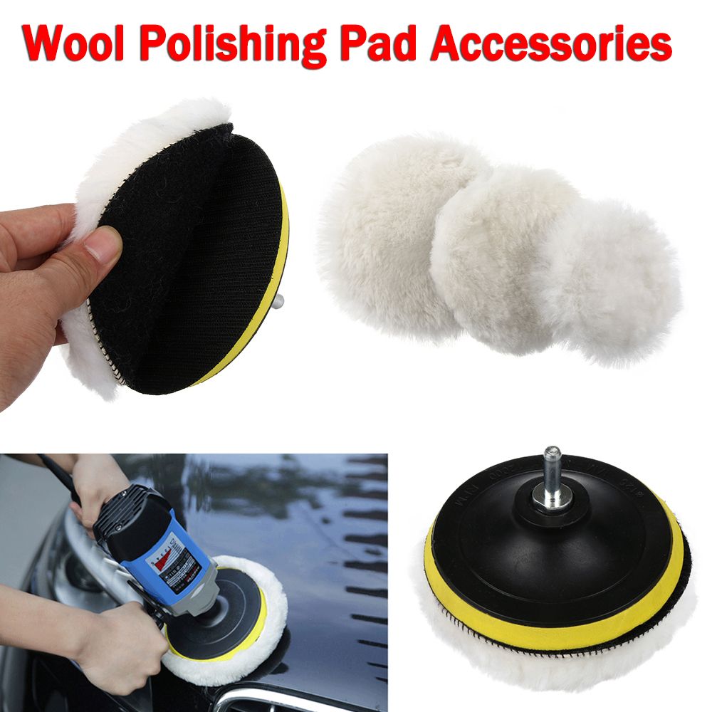 LIXIA 5pcs/set สินค้าทำความสะอาดรถยนต์ แว็กซ์ขัดเงา 3/4/5/6/7 นิ้ว ด้วย ...