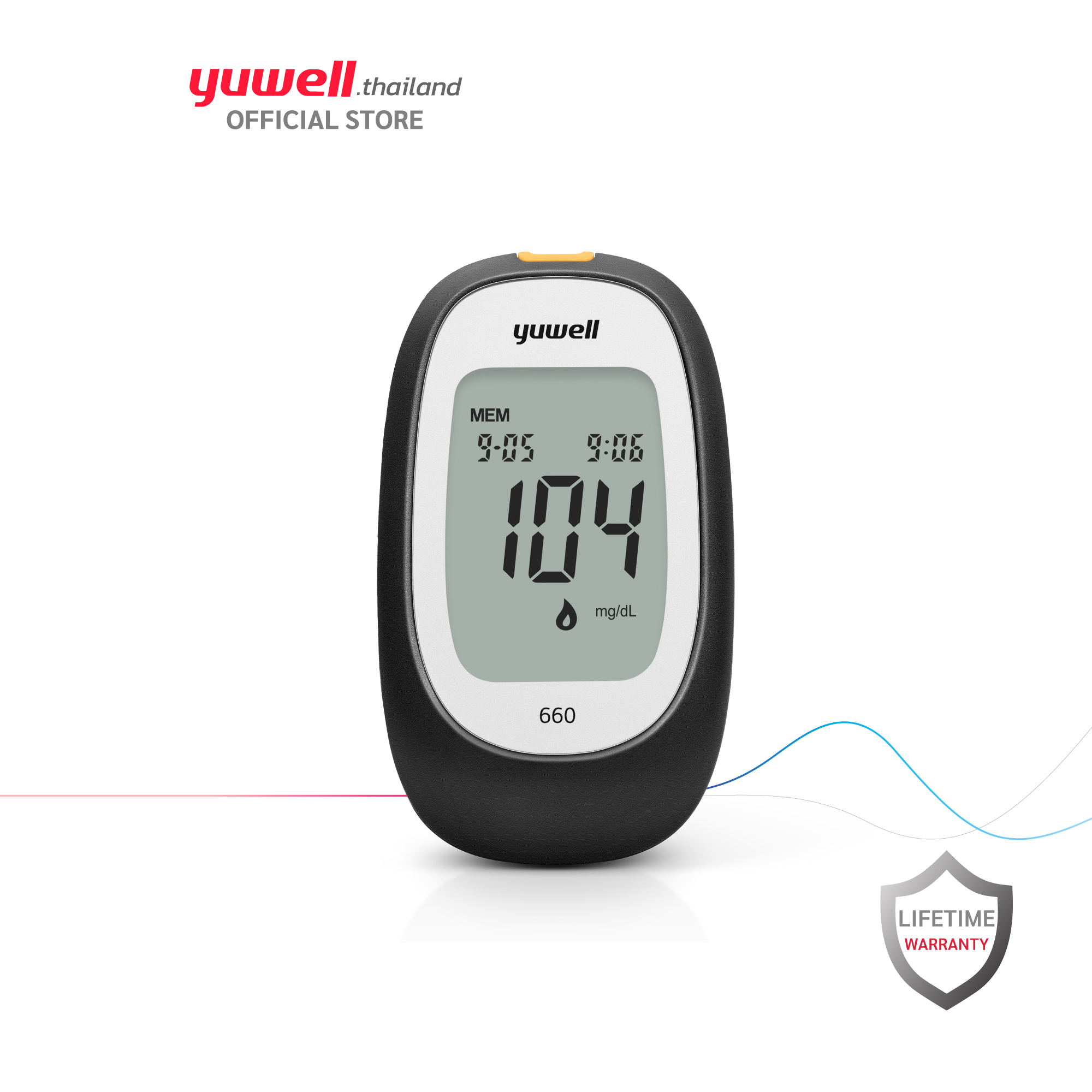 Yuwell เครื่องวัดระดับนํ้าตาลในเลือด รุ่น 660 | Lazada.co.th