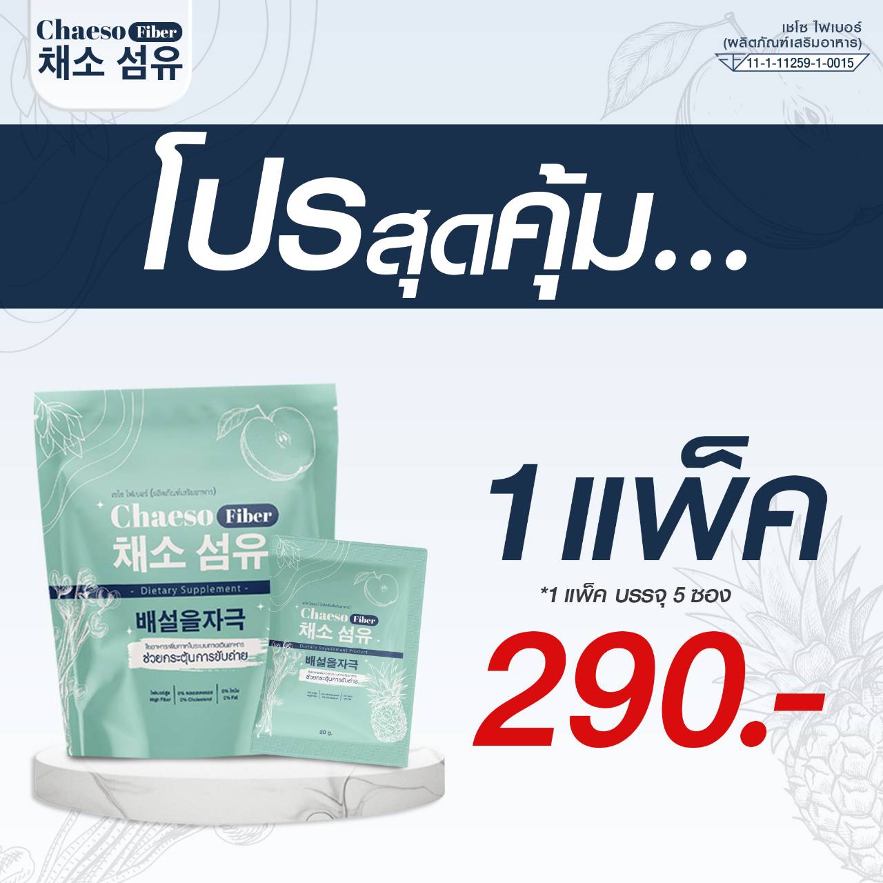 เชโซ ดีทอกซ์ ไฟเบอร์ พลัส น้ำชงเสริมภูมิ Chaeso Fiber Detox อร่อย หอม ...