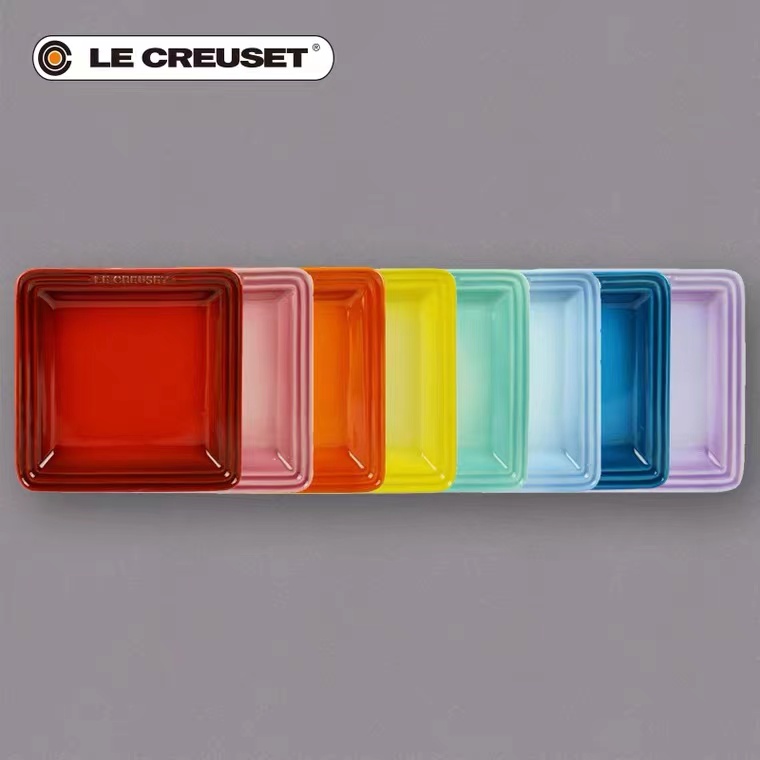 France Le Crueset square plate gradient color dim sum dessert plate ...