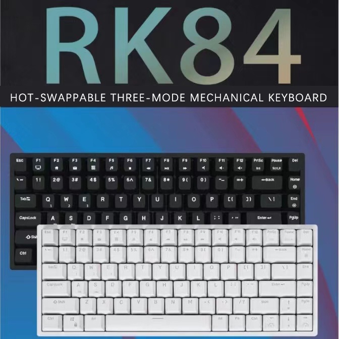 ส่งฟรี [RK100-Whiteแสงไฟสีขา,Hot Swap-Red]Hot Swap RK84 RK860/RK100 ...