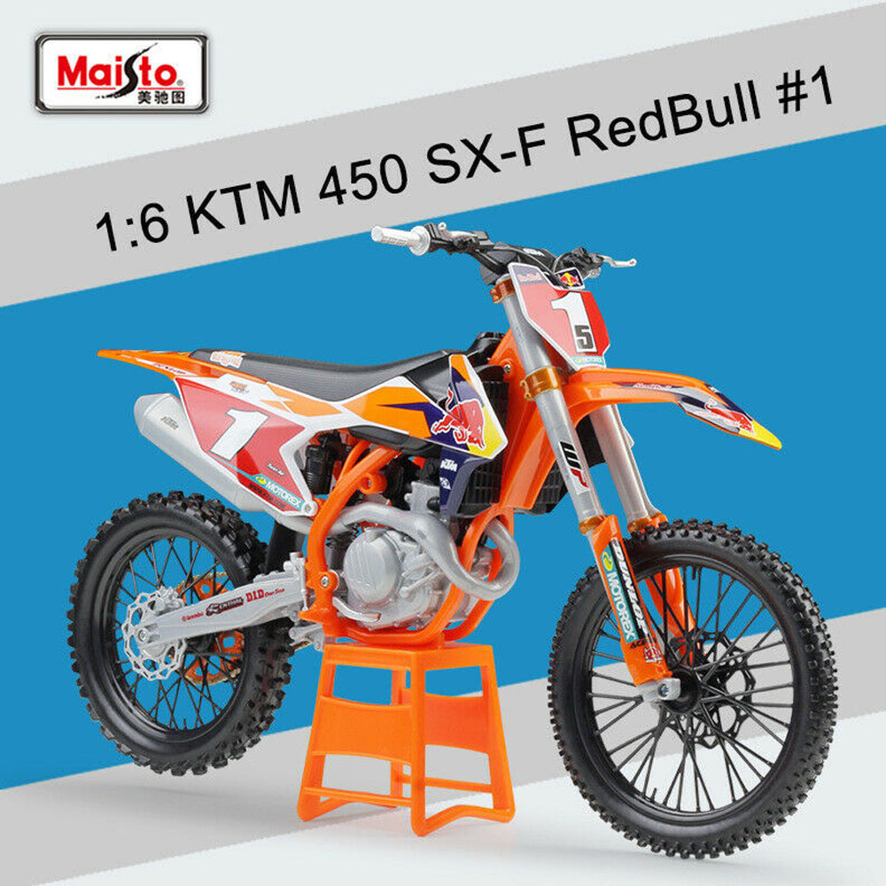 Maisto KTM 450 SX-F Red Bull Factory Edition Jeffrey Herlings Large 16 ...