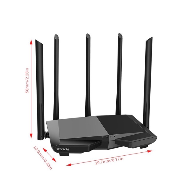 โปรโมชั่น+++ AC7 Wireless WiFi Router 1200Mbps 2.4/5.0GHz 5 Antenna ...