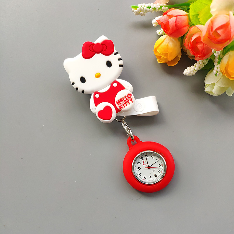 Cartoon Cute Silicone Retractable Waterproof Pocket Watch Nurse's Watch ...