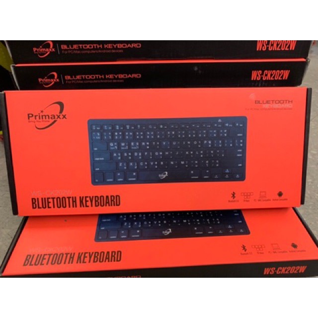 Primaxx Keyboard Bluetooth ws-ck202w คีบอด บูทูท pc/mac/android 3.0 ...