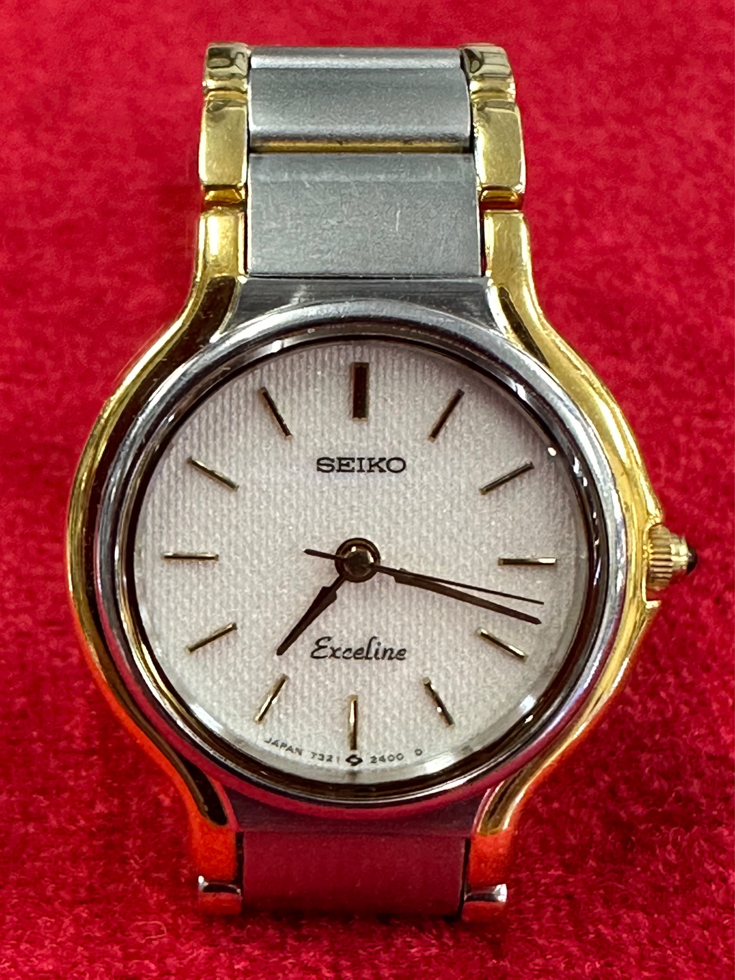 นาฬิกาวินเทจ SEIKO Exceline Quartz ตัวเรือน 2 กษัตริย์ นาฬิกาผู้หญิง ...