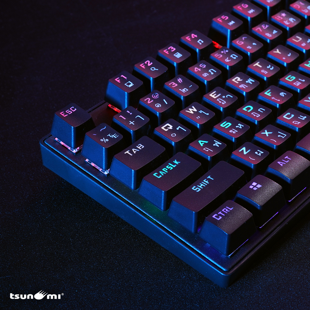 Tsunami MK-02 Pro คีย์บอร์ดเกมมิ่ง 100 104 Key Mechanical Keyboard ...