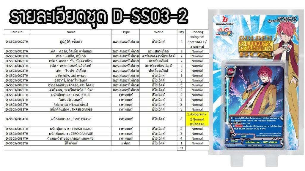 บัดดี้ไฟท์ GOLDEN BUDDY CHAMPION -BOX .BFT-D-SS03 -2 /BFT-D-SS03 -3 - Newtuyet Shop - ThaiPick