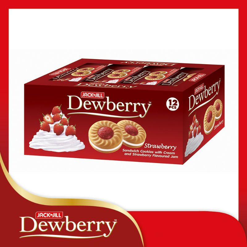 DEWBERRY ดิวเบอรี่ คุกกี้แซนวิชสอดไส้ครีม 36กรัม แพค x12ชิ้น (เลือกรส ...