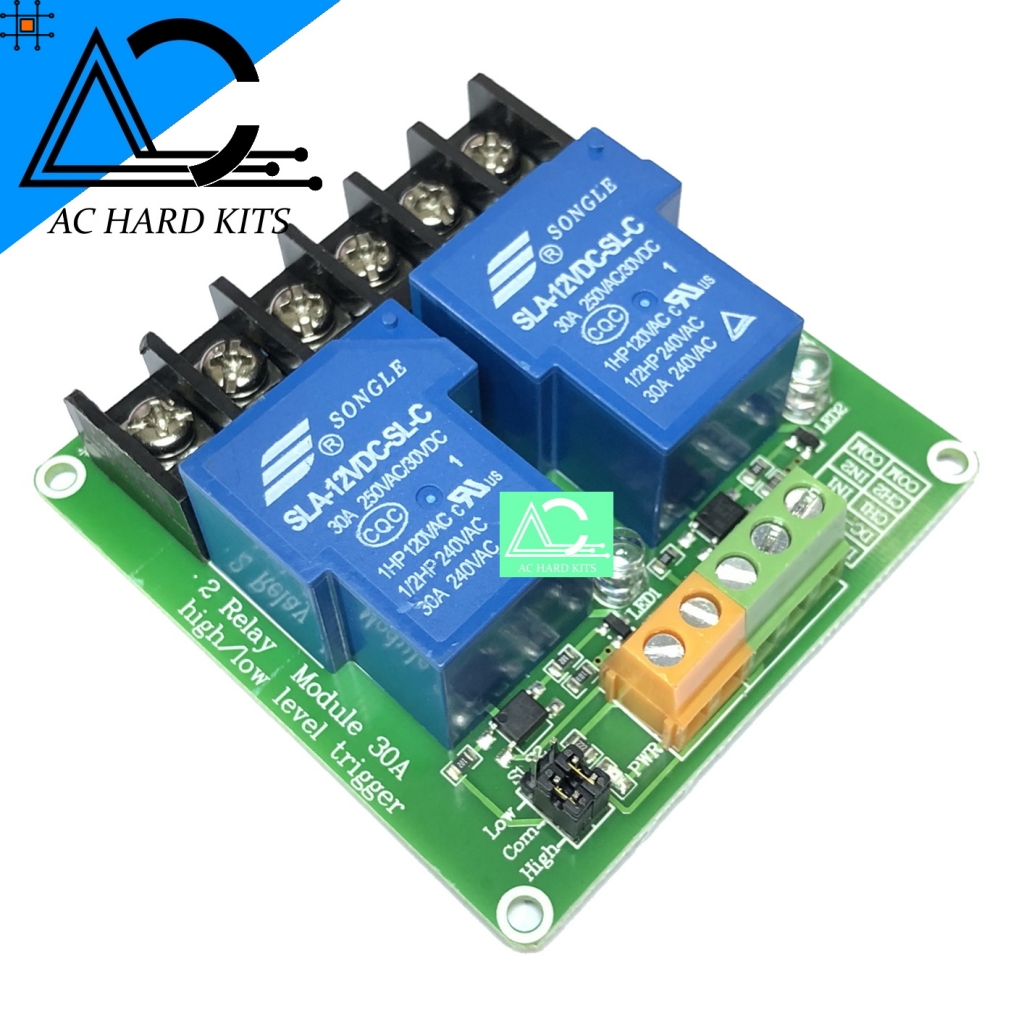 HL 12V 30A 2 Channel Relay Isolation High Low Trigger โมดูลรีเลย์ 12V ...
