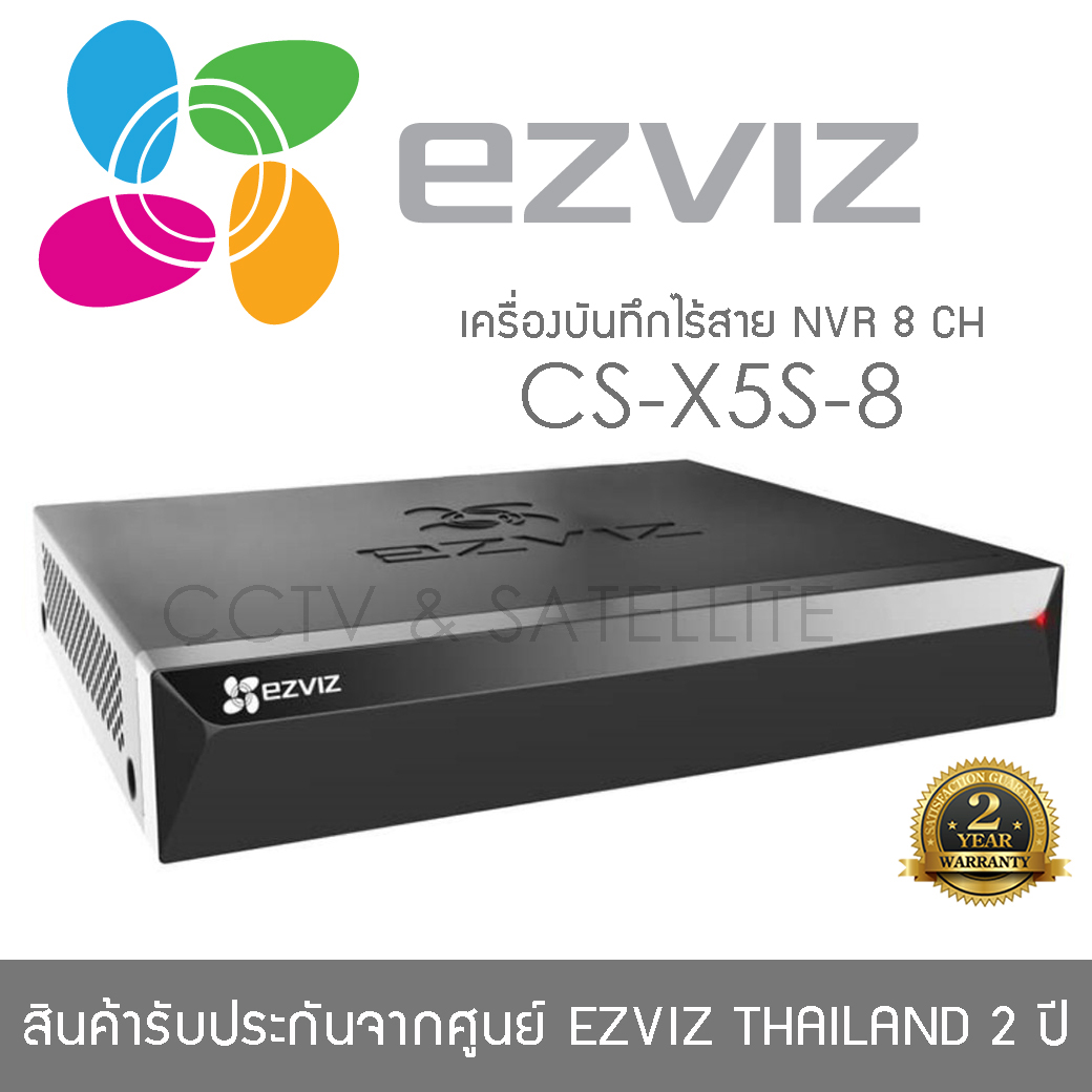 EZVIZ เครื่องบันทึกกล้องวงจรปิด 8CH. NVR รุ่น CS-X5S-8W รองรับกล้อง 8 ...