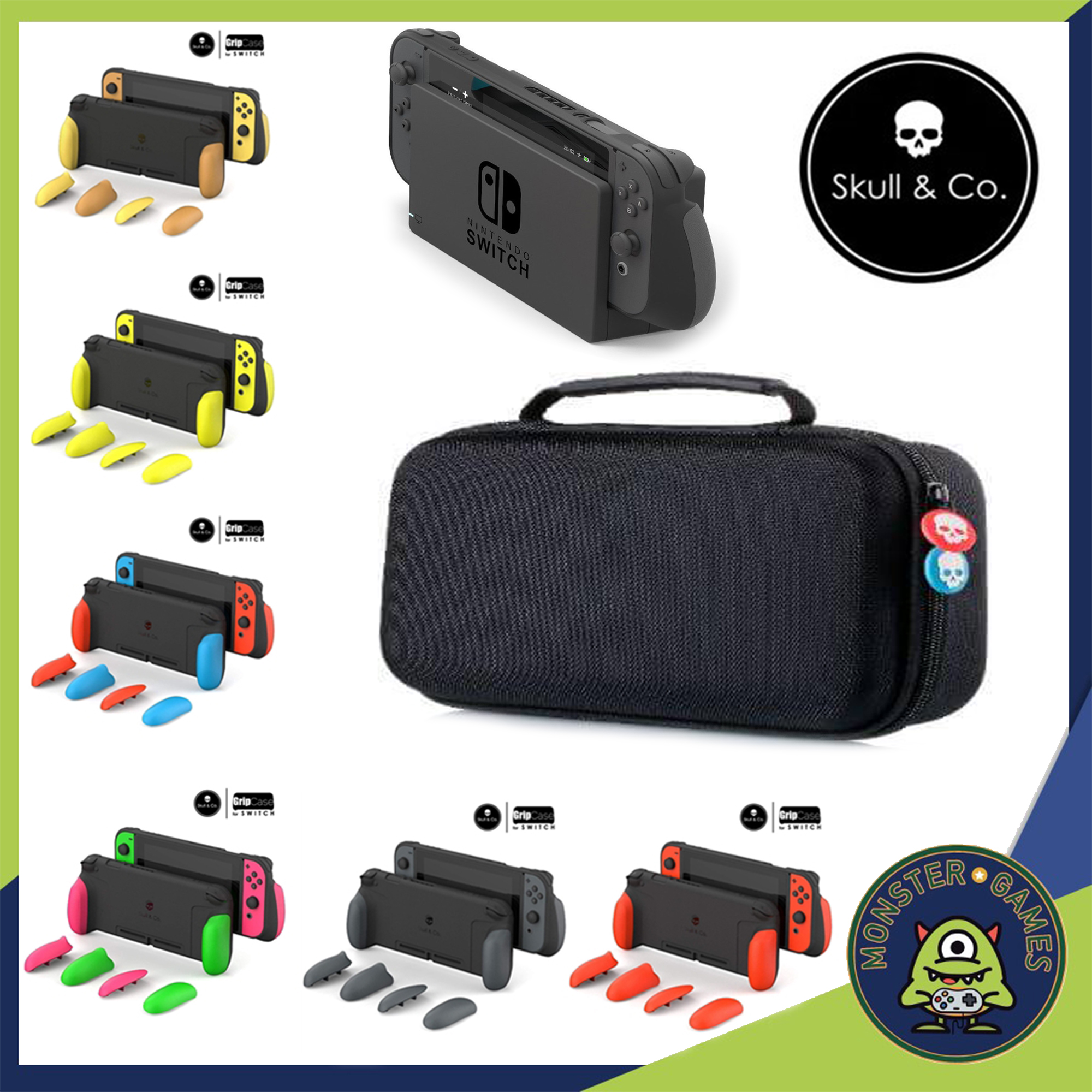 Skull Co. GripCase Maxcarry Case for Nintendo Switch (ที่จับจอยคอน ...