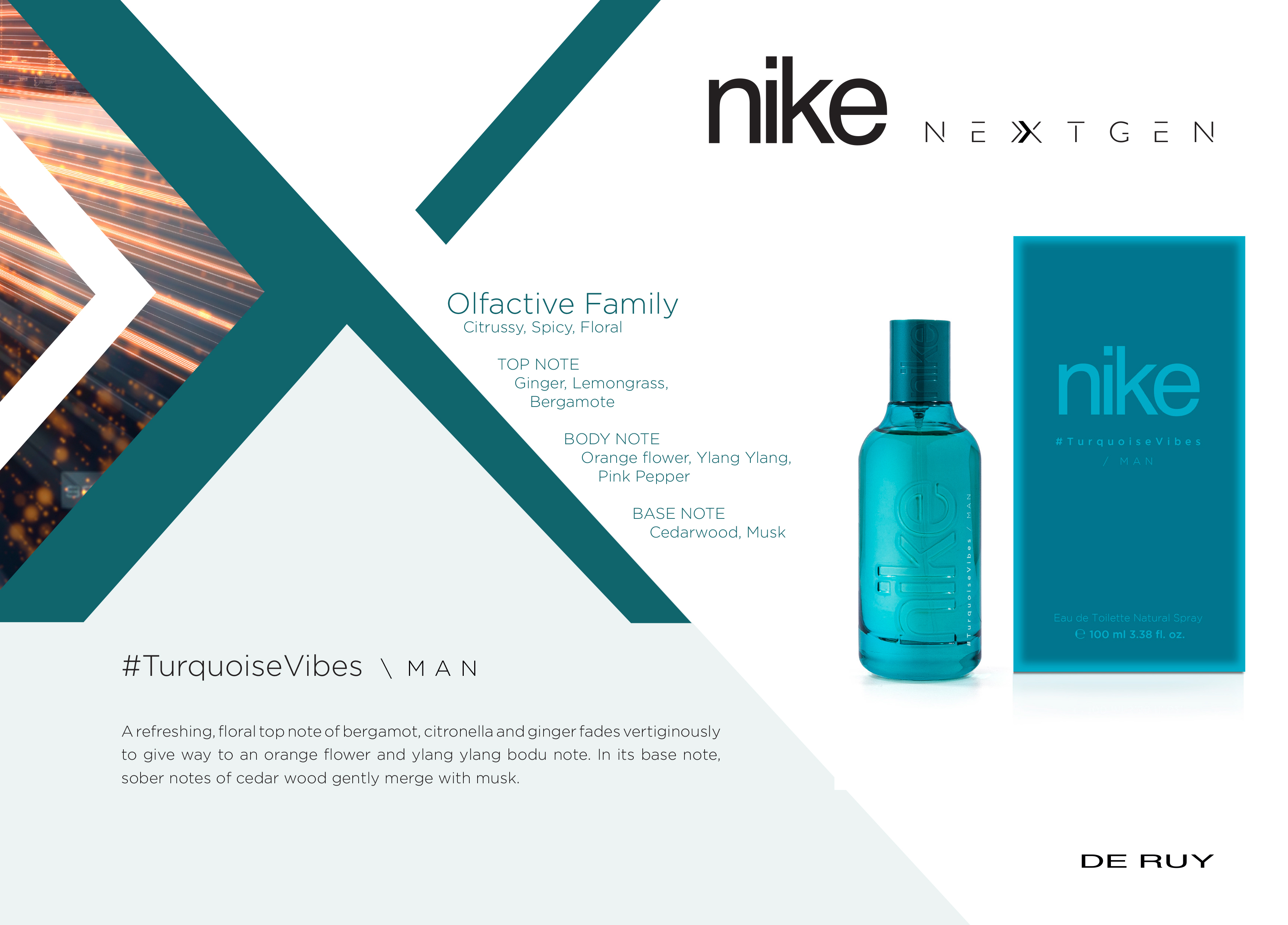 น้ำหอม NIKE Turquoise Vibes Man EDT ขนาดบรรจุ 100mlขวด - Sanita ...