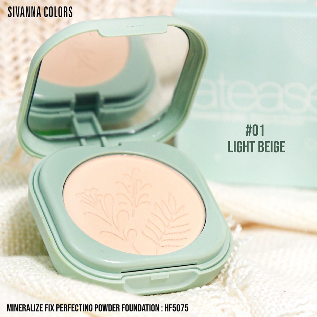 SIVANNA COLORS MINERALIZE FIX PERFECTING POWDER FOUNDATION แป้งพัฟ ผสม ...