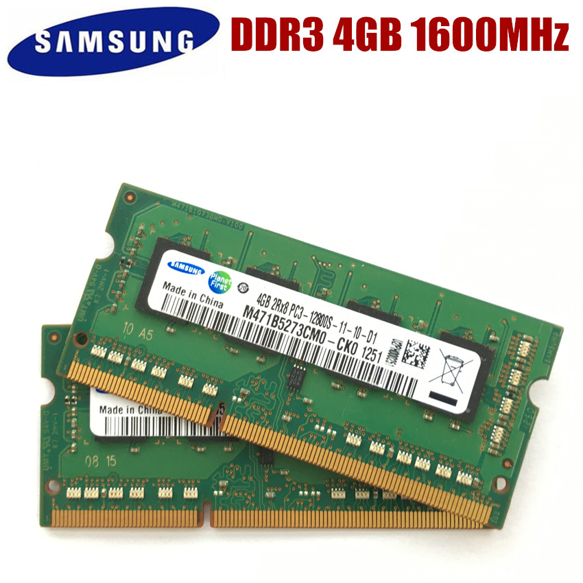 SAMSUNG 8G 4G 2G PC3 12800S DDR3 8G 4GB 2GB1600Mhz Laptop Memory 4G PC3 ...