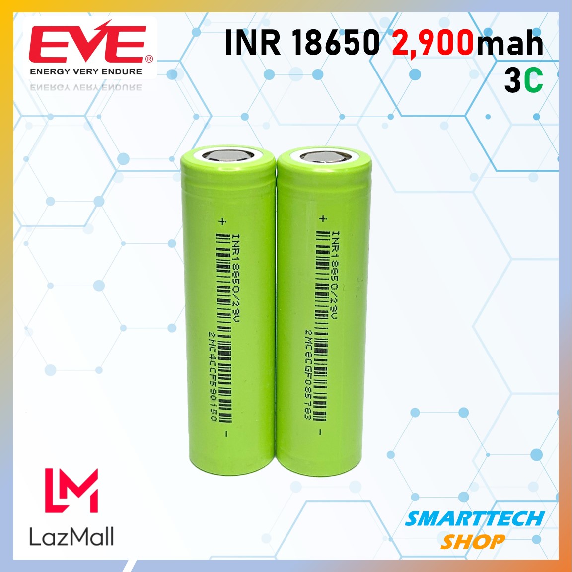 [ รุ่นใหม่ ] ถ่านชาร์จกำลังสูง EVE 29V ขนาด18650 2900mah 5C สำหรับแพคส ...