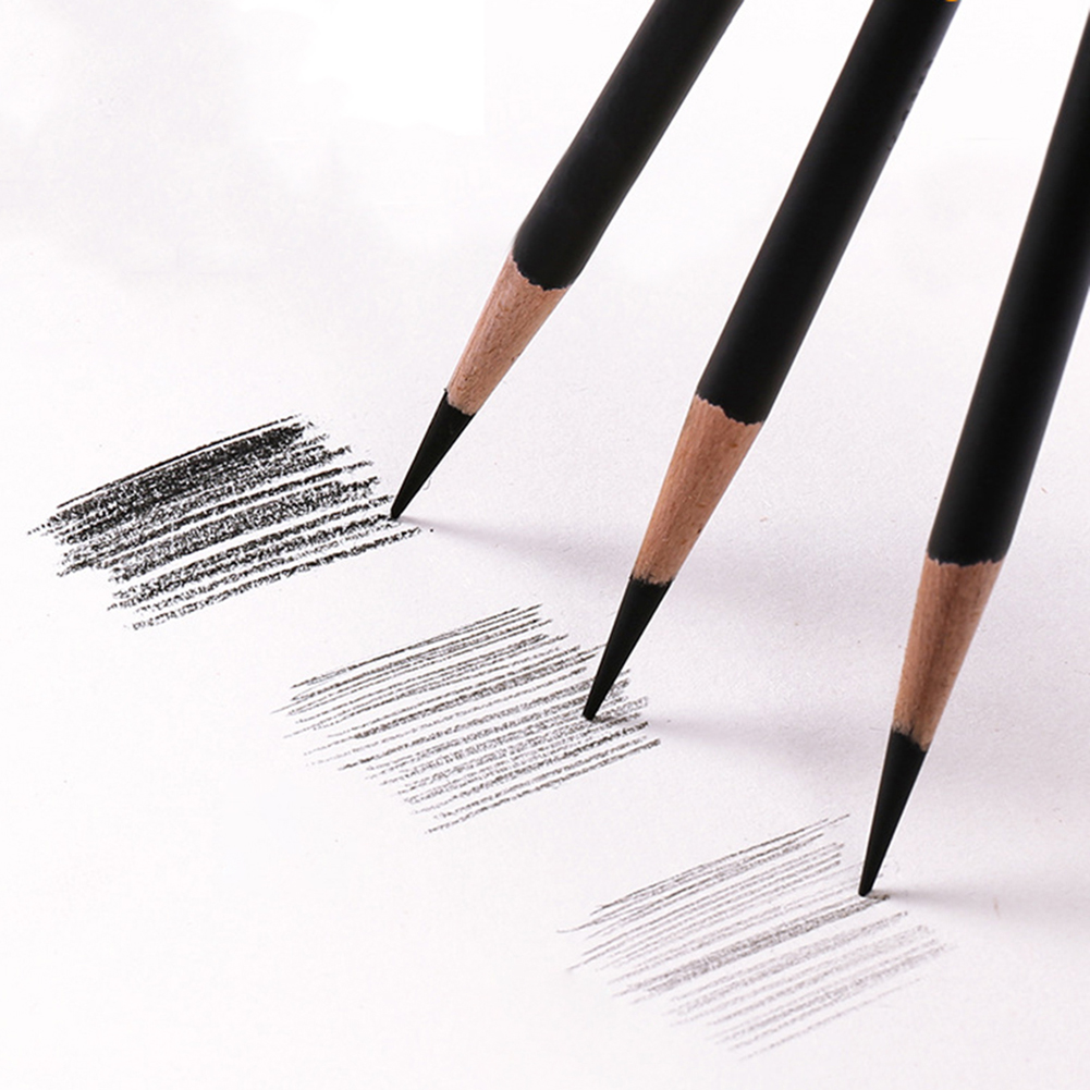 12Pcs Sketch Write Drawing Soft Medium Hard Carbon Charcoal Pencil Art ...