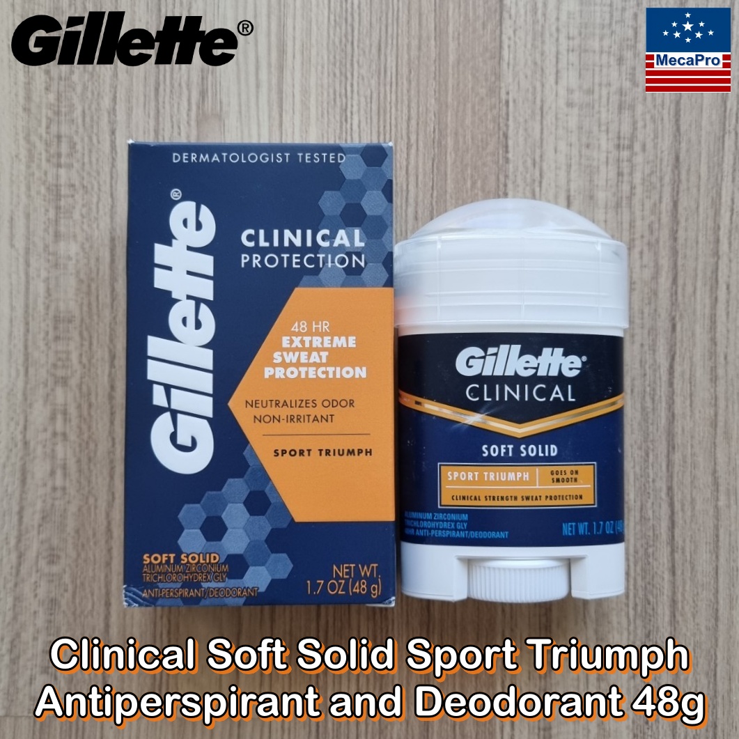 Gillette Clinical Soft Solid Sport Triumph Antiperspirant and Deodorant ...