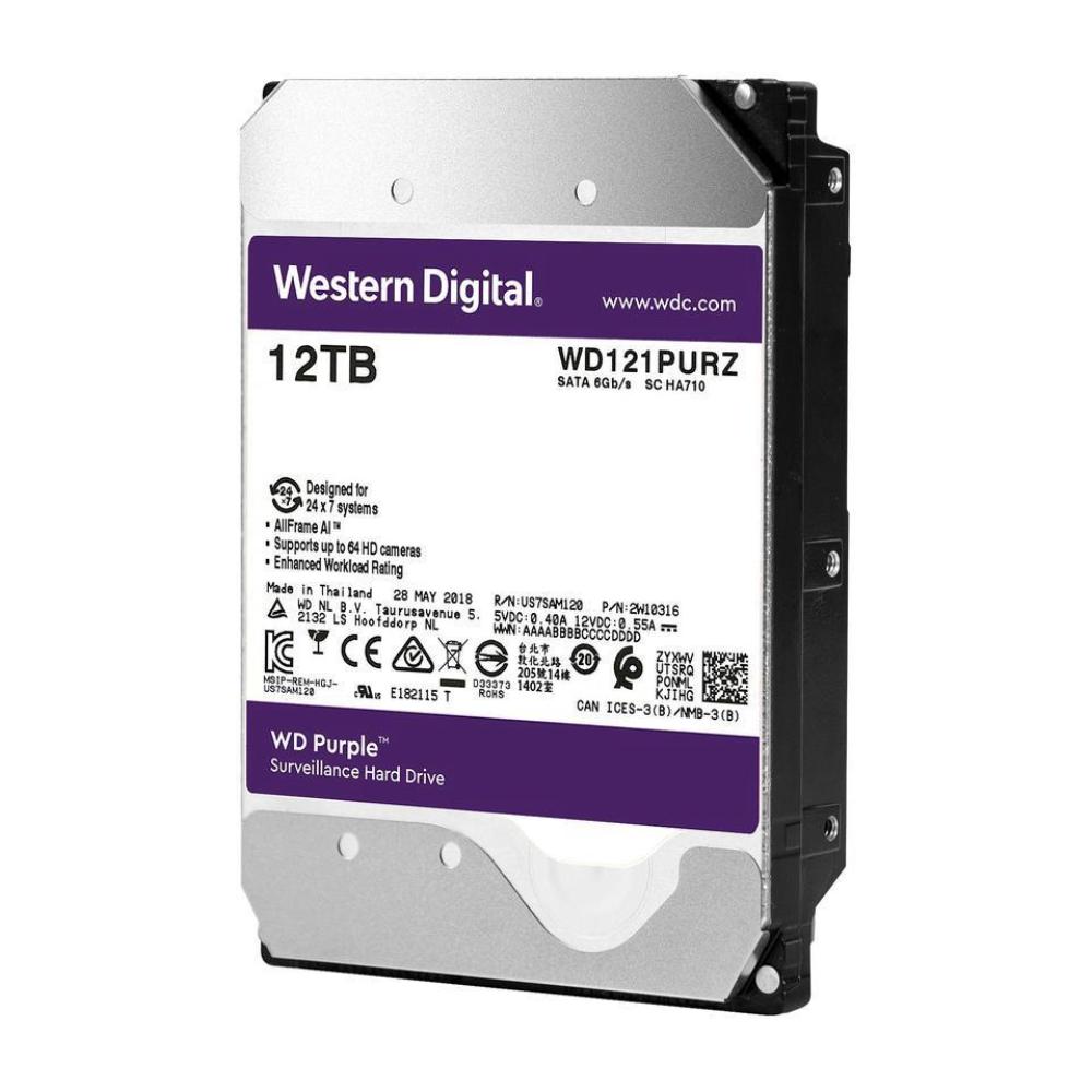 12 TB HDD (ฮาร์ดดิสก์) WD PURPLE 7200RPM SATA3 (WD121PURZ) - JURA ...